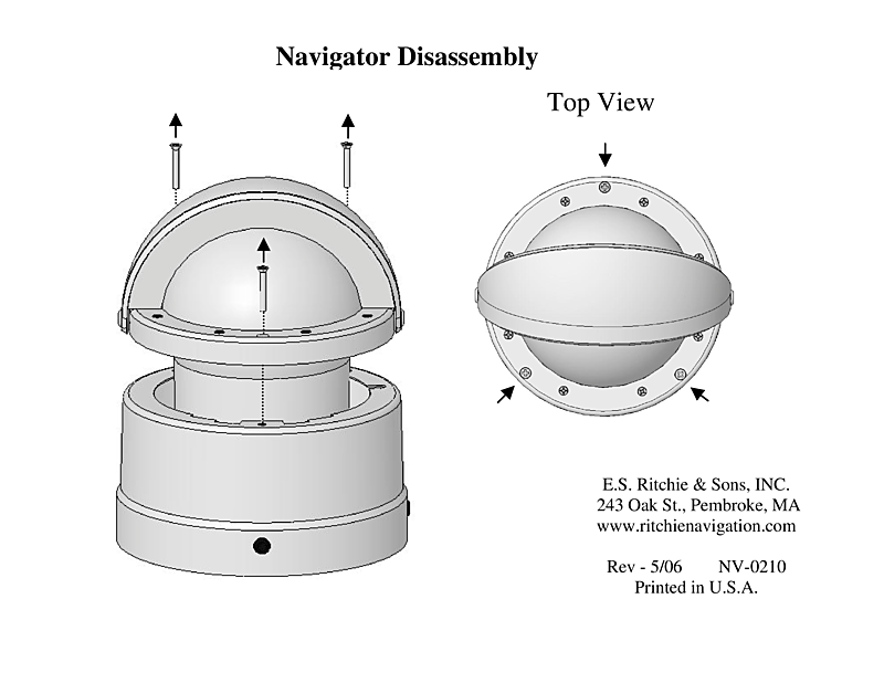 Navigator binnacle mount compass