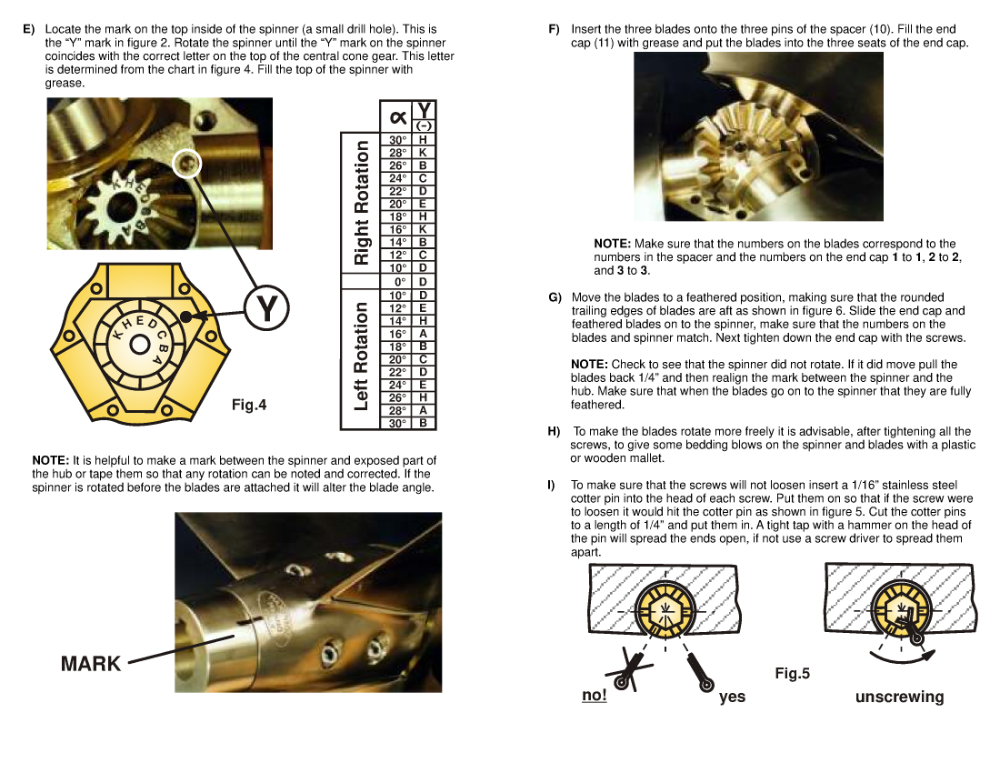 Pyi Max Prop 3 Blade Instructions