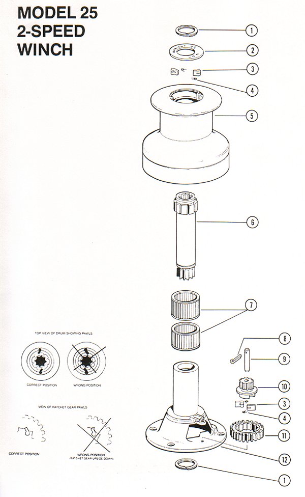 Winch Service Manual for Barient No. 25